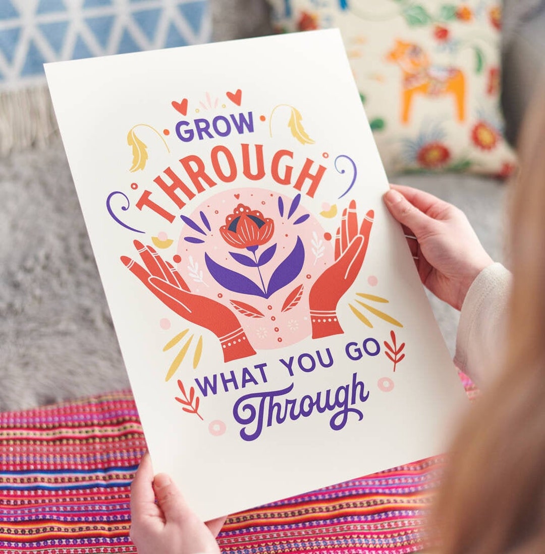 Grow Through What You Go Through Positive Print - Etsy