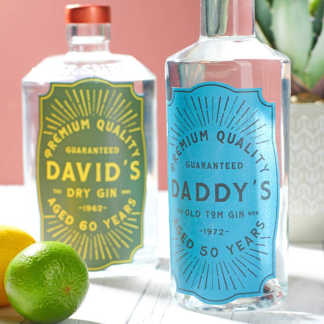 Personalised Birthday Gin Bottle Label - Etsy