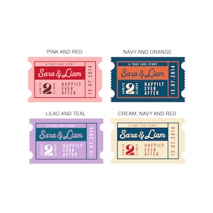 Personalised Couples Ticket Sign, Custom Love Story Sign, Unique ...