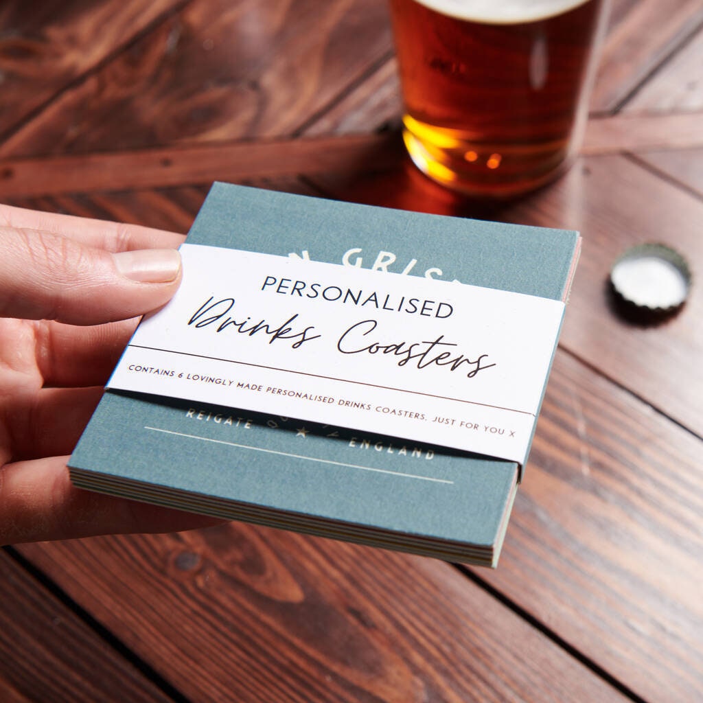 Personalised Set of Six Beer Mats - Etsy
