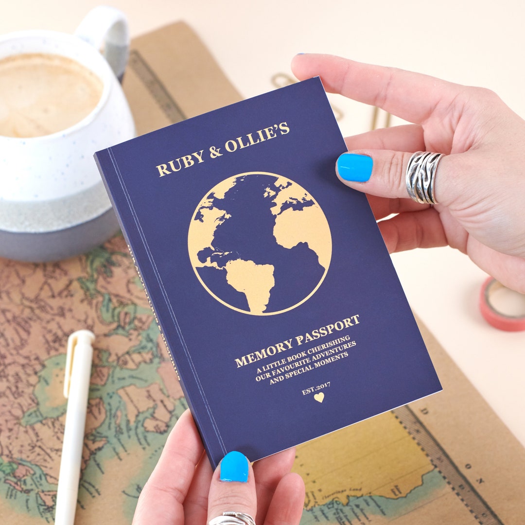 Personalised Couples Memory Passport Notebook, Love Story Journal ...