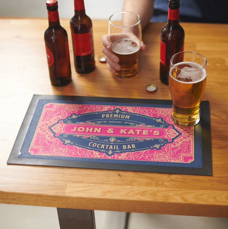 Personalised Retro Style Drinks Bar Runner - Etsy