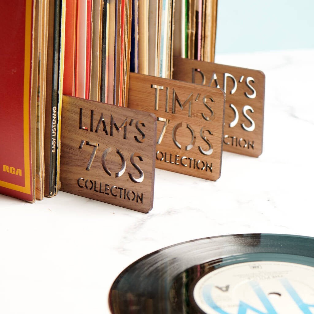 Personalised Walnut Record Dividers - Etsy