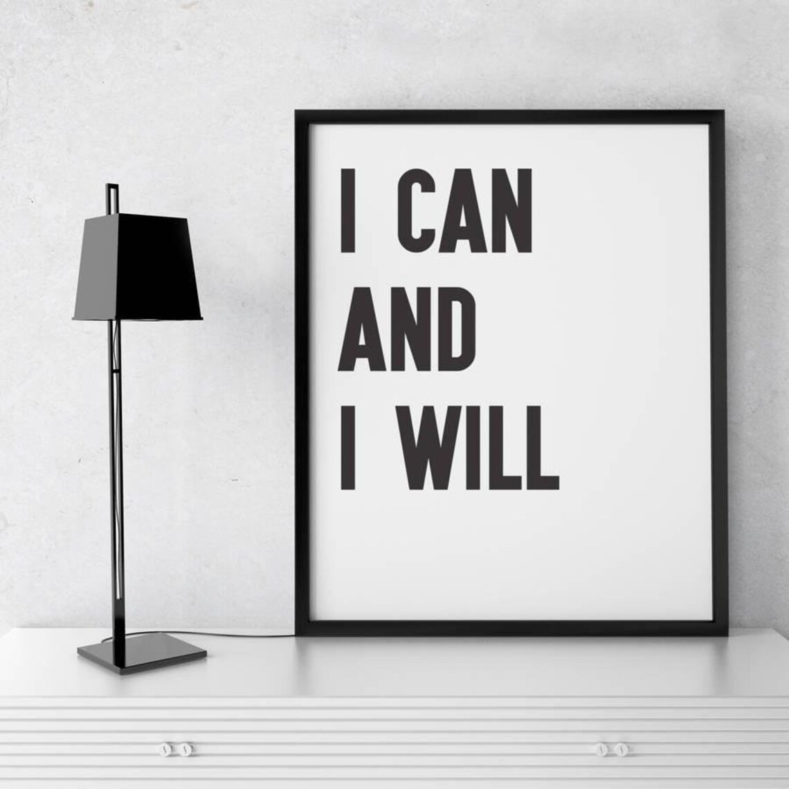 I Can Motivational Quote Print - Etsy