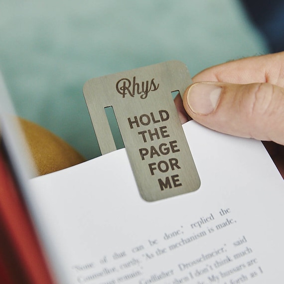Personalised Stainless Steel Mini Bookmark | Etsy