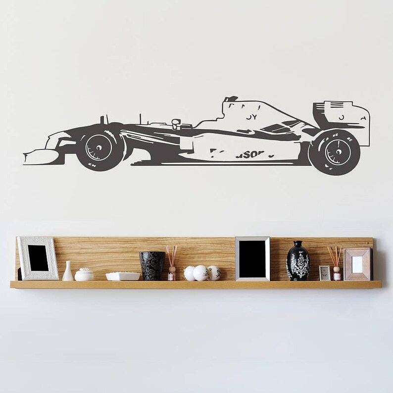 Formula One Racing Car Vinyl Wall Sticker - Etsy