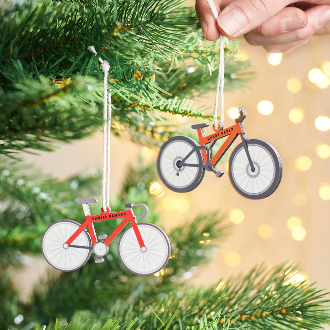 Personalised Bike Christmas Tree Decoration - Etsy