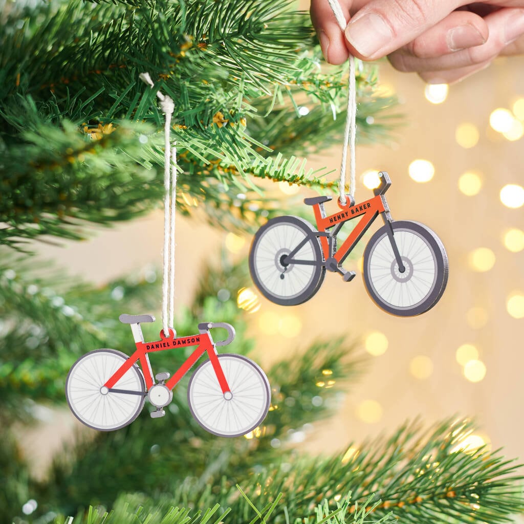 Personalised Bike Christmas Tree Decoration - Etsy UK