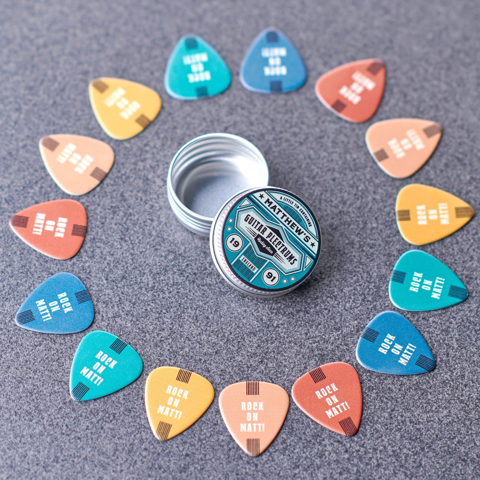 Personalised Colour Guitar Plectrums - Etsy