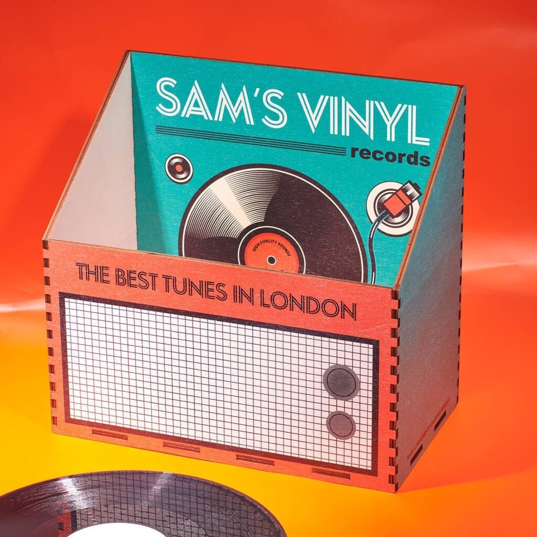 Personalised Retro Style Wooden Record Vinyl Box - Etsy
