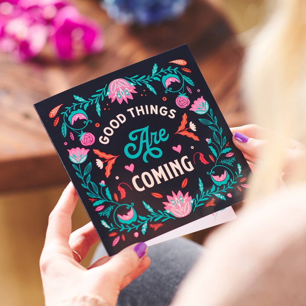 Set of Six Positive and Happy Greeting Cards | Etsy