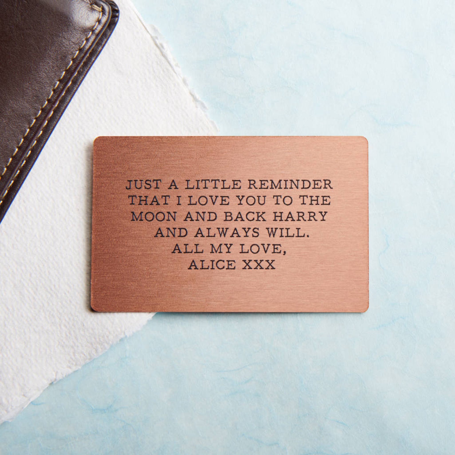 Personalised Metal Wallet Card - Etsy