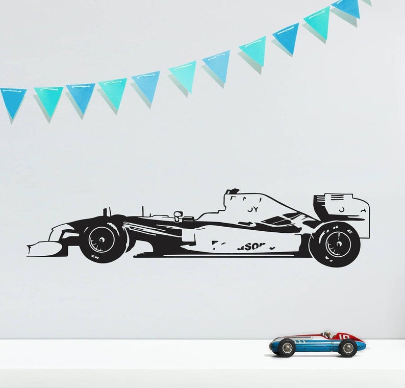 Formula One Racing Car Vinyl Wall Sticker - Etsy
