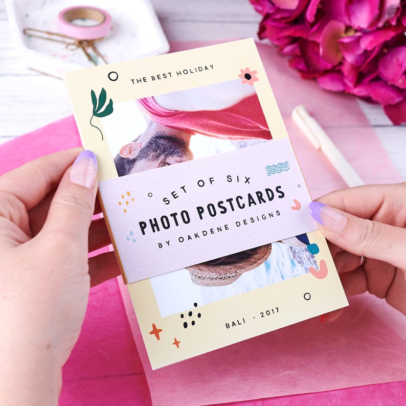 Personalised Set of Pastel Photo Postcards - Etsy