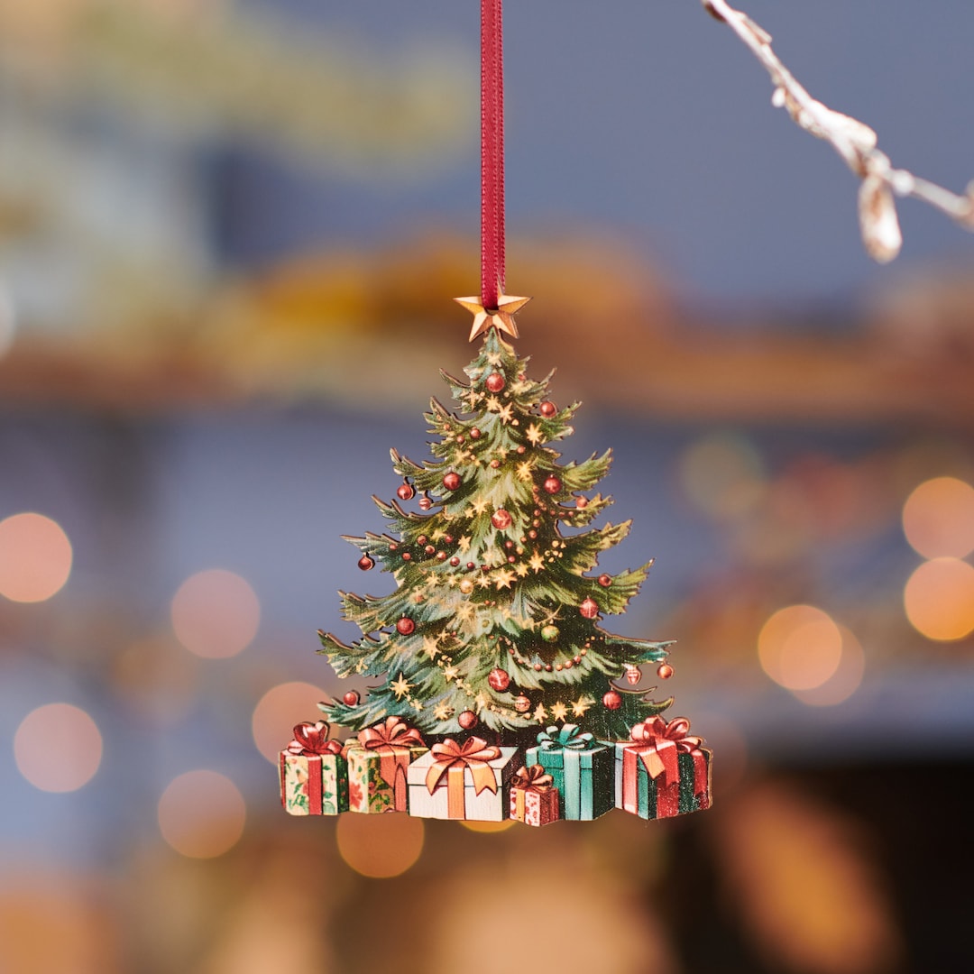Classic Christmas Tree Hanging Ornament - Festive Holiday Decor ...