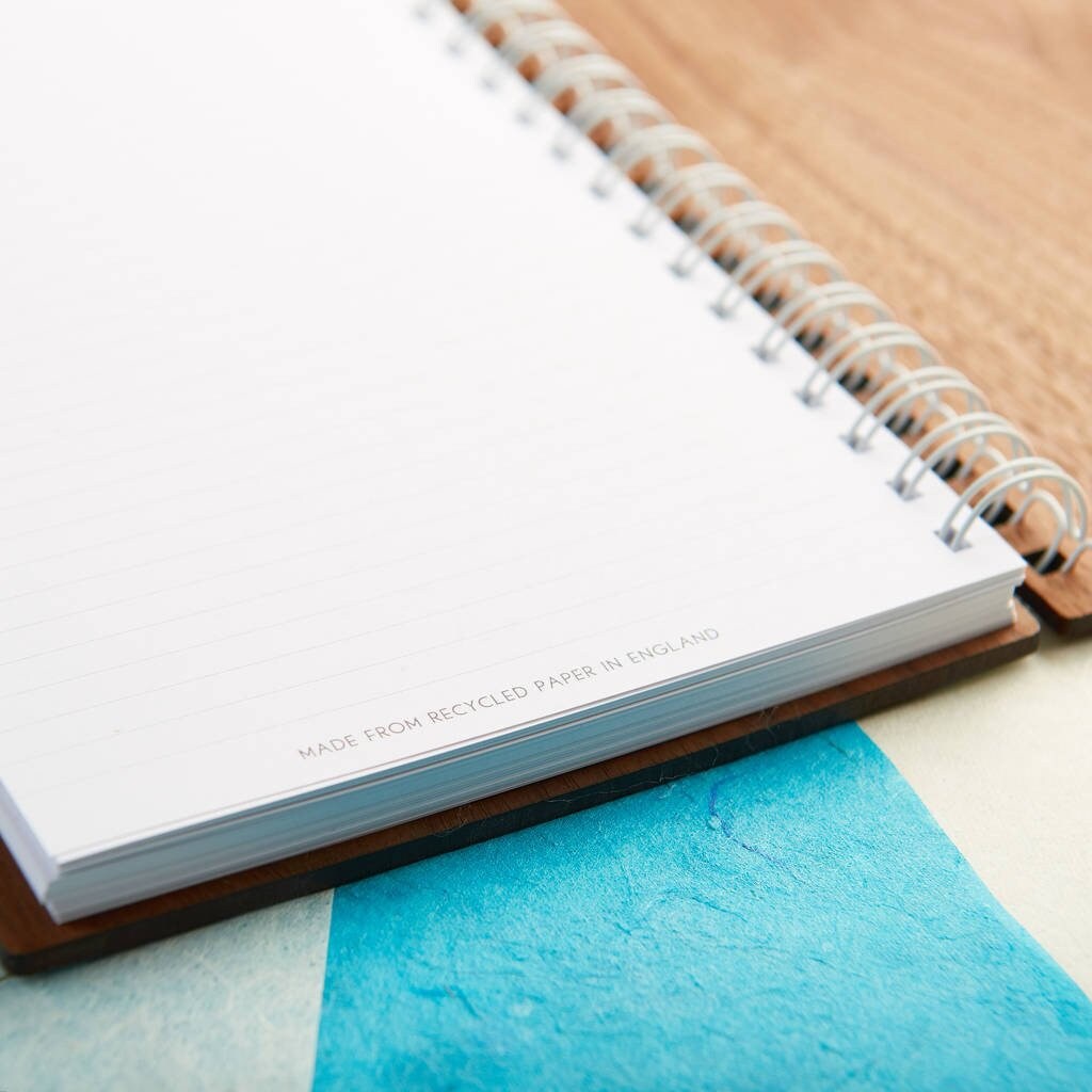 Personalised 'musical Notes' Gold Walnut Notebook - Etsy