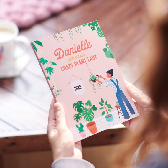 Personalised Crazy Plant Lady Notebook | Etsy