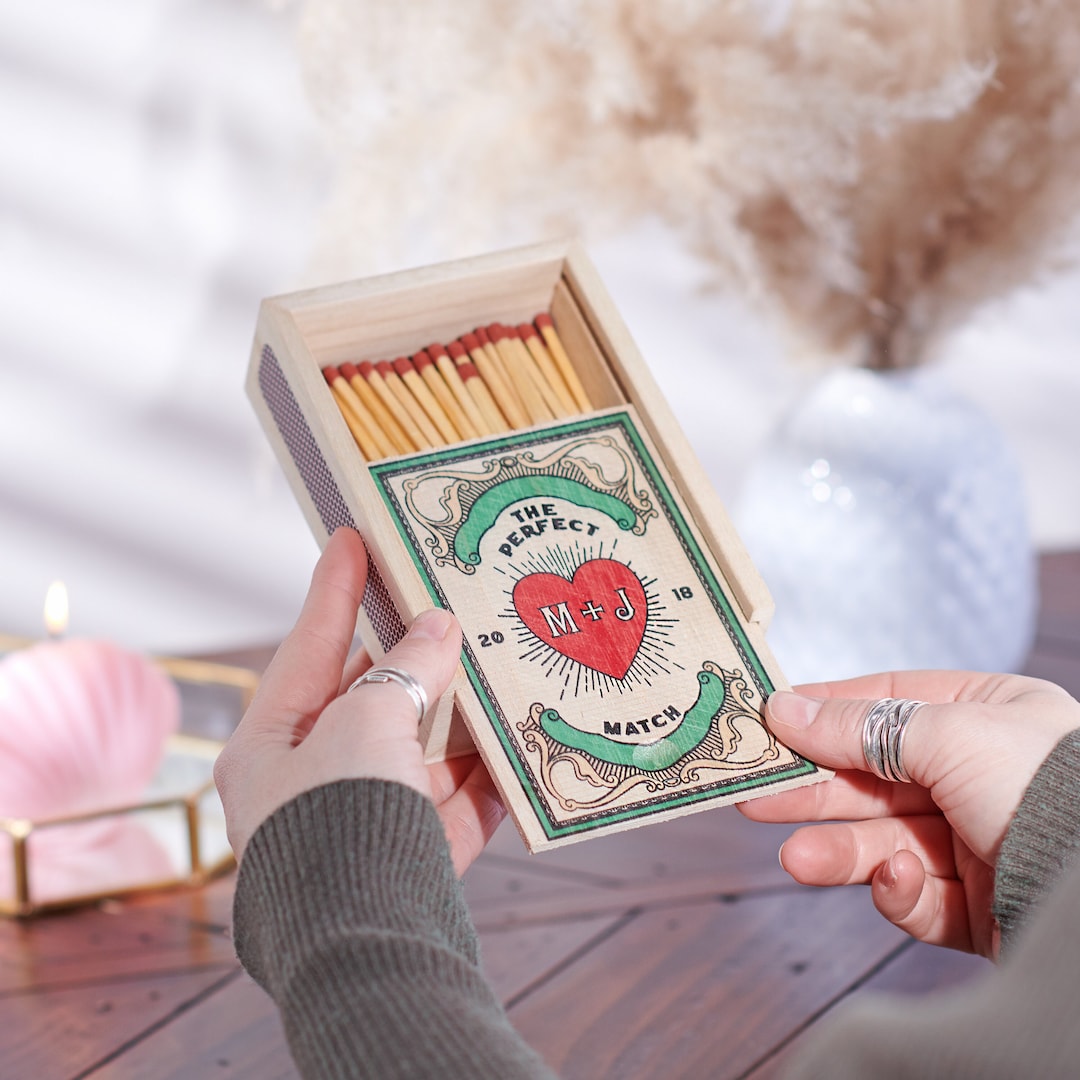 Personalised Couples Large Matchbox - Etsy