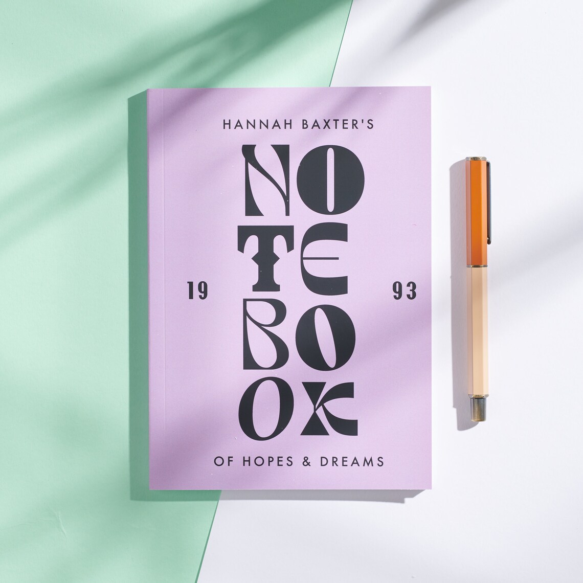 Personalised Fun Typography Notebook - Etsy