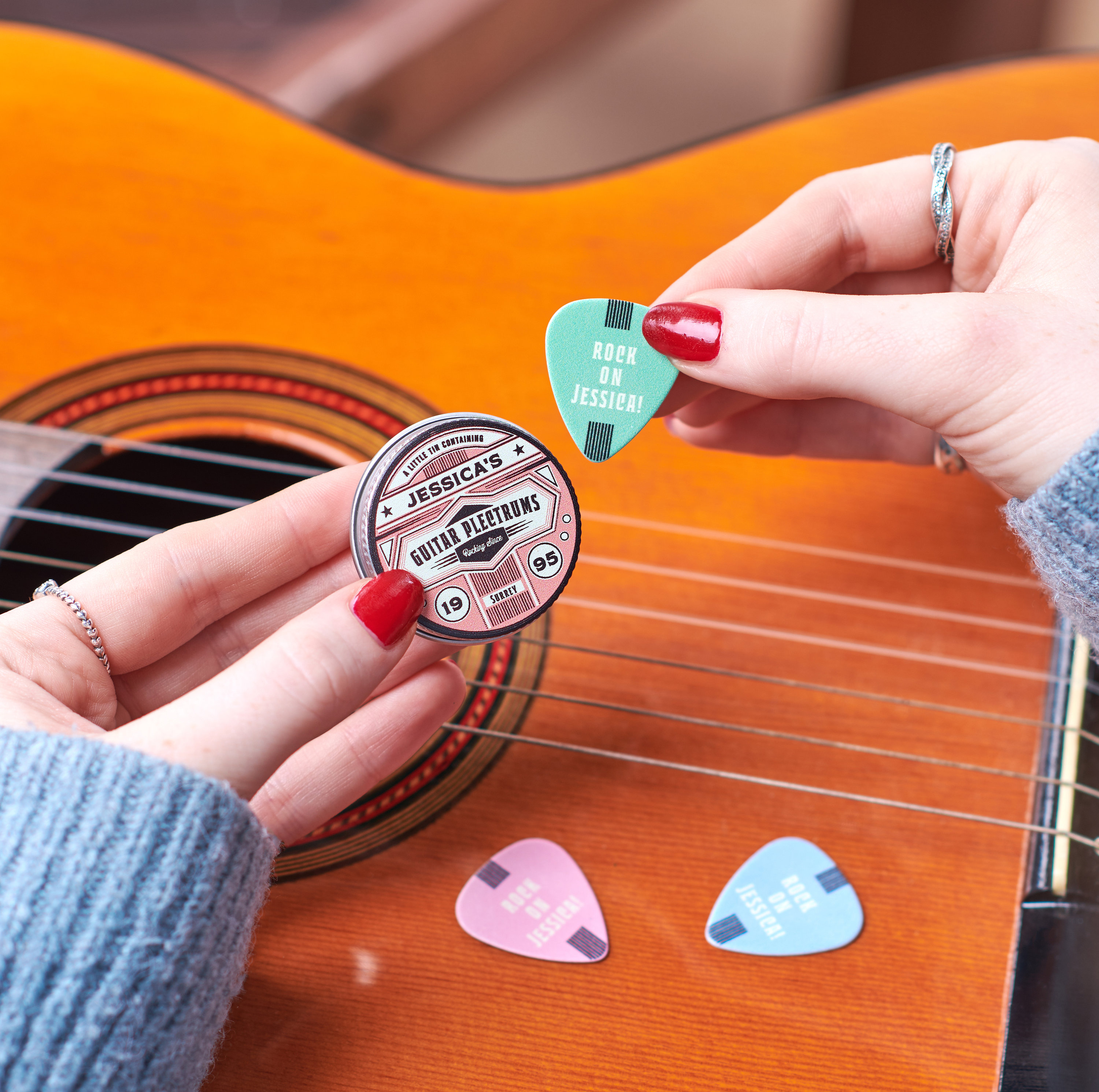Personalised Colour Guitar Plectrums - Etsy UK