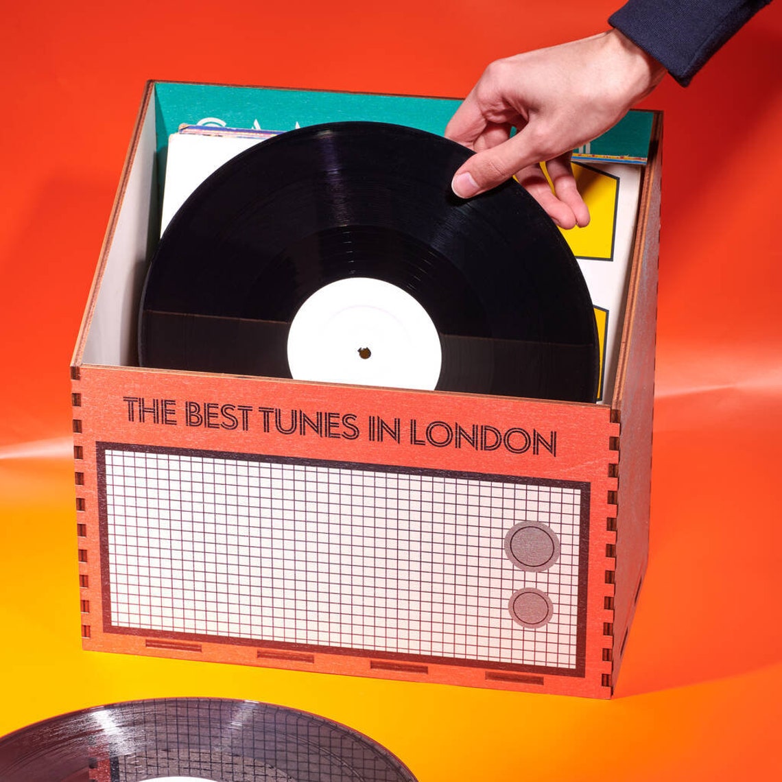 Personalised Retro Style Wooden Record Vinyl Box - Etsy