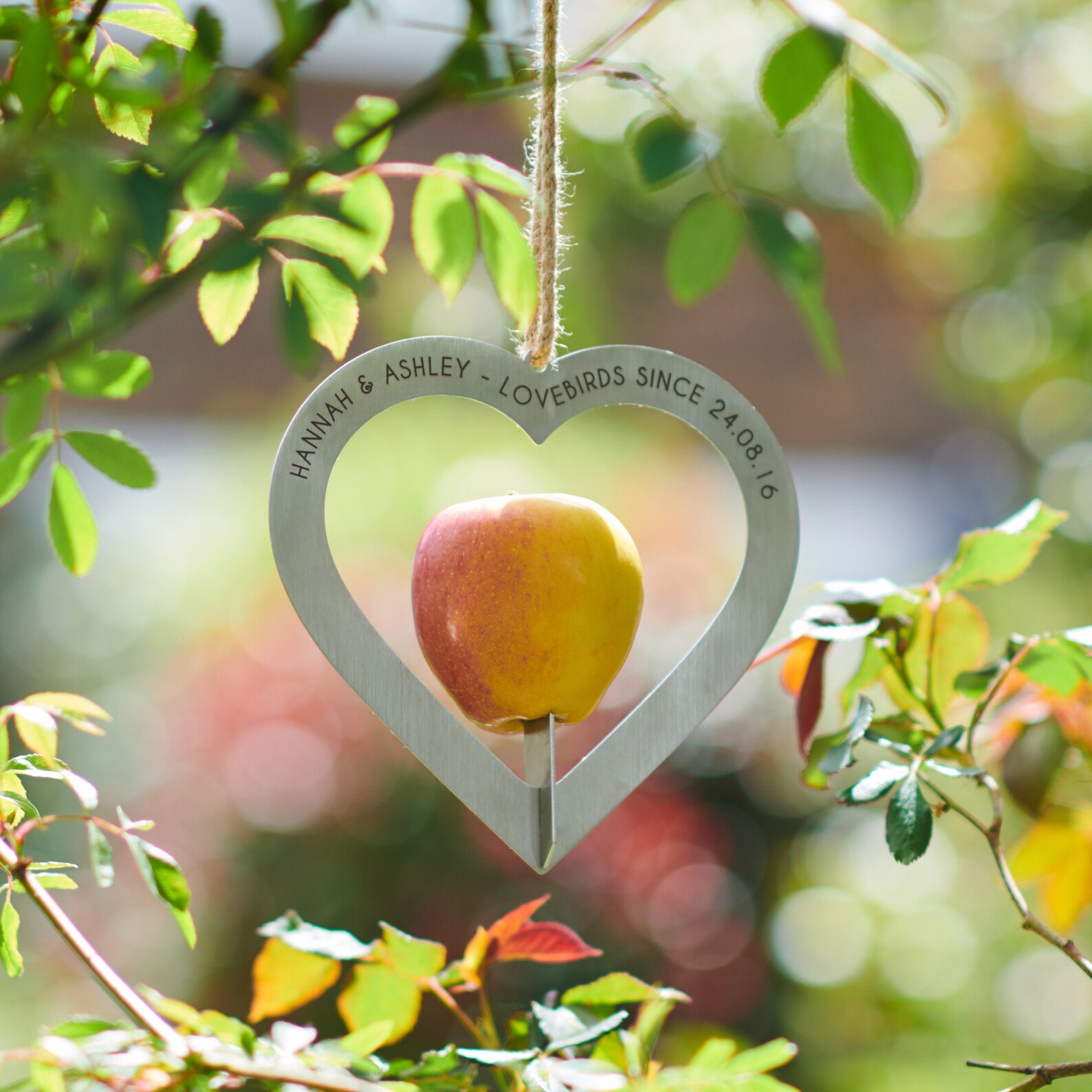 Personalised Heart Shaped Couples Metal Bird Feeder - Etsy