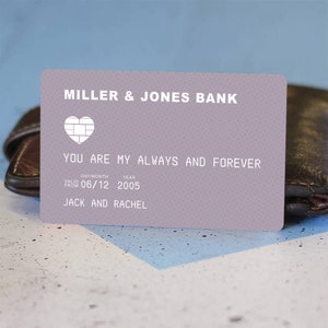 Personalised Metal Wallet Note Card Debit Card - Etsy