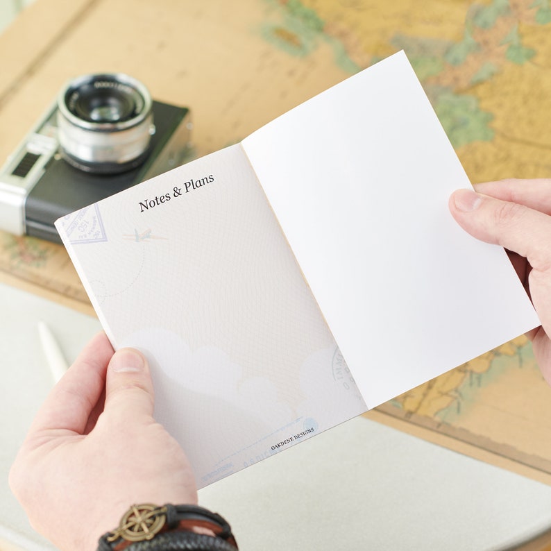 Personalised Passport Adventure Notebook Journal - Custom Travel Diary ...