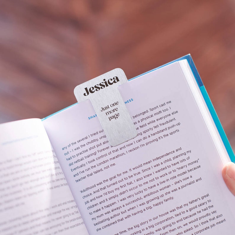 Personalised Stainless Steel Mini Bookmark - Etsy