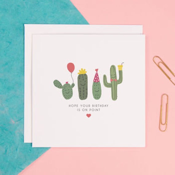 Funny Birthday Cactus Card | Etsy