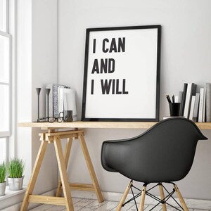 I Can - Motivational Quote Print - Etsy