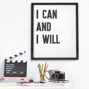 I Can - Motivational Quote Print - Etsy