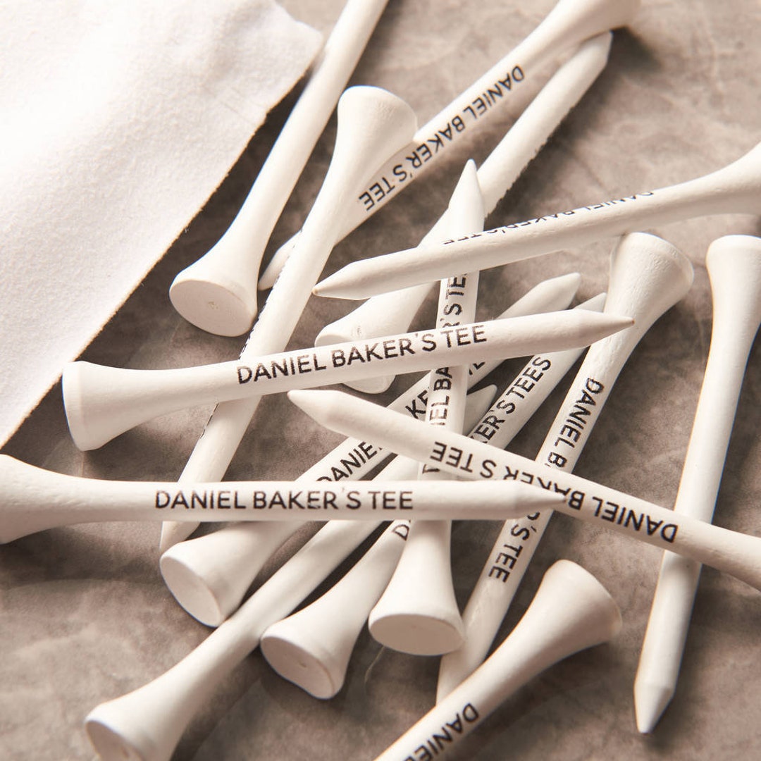 Personalised Golf Tees and Bag - Etsy