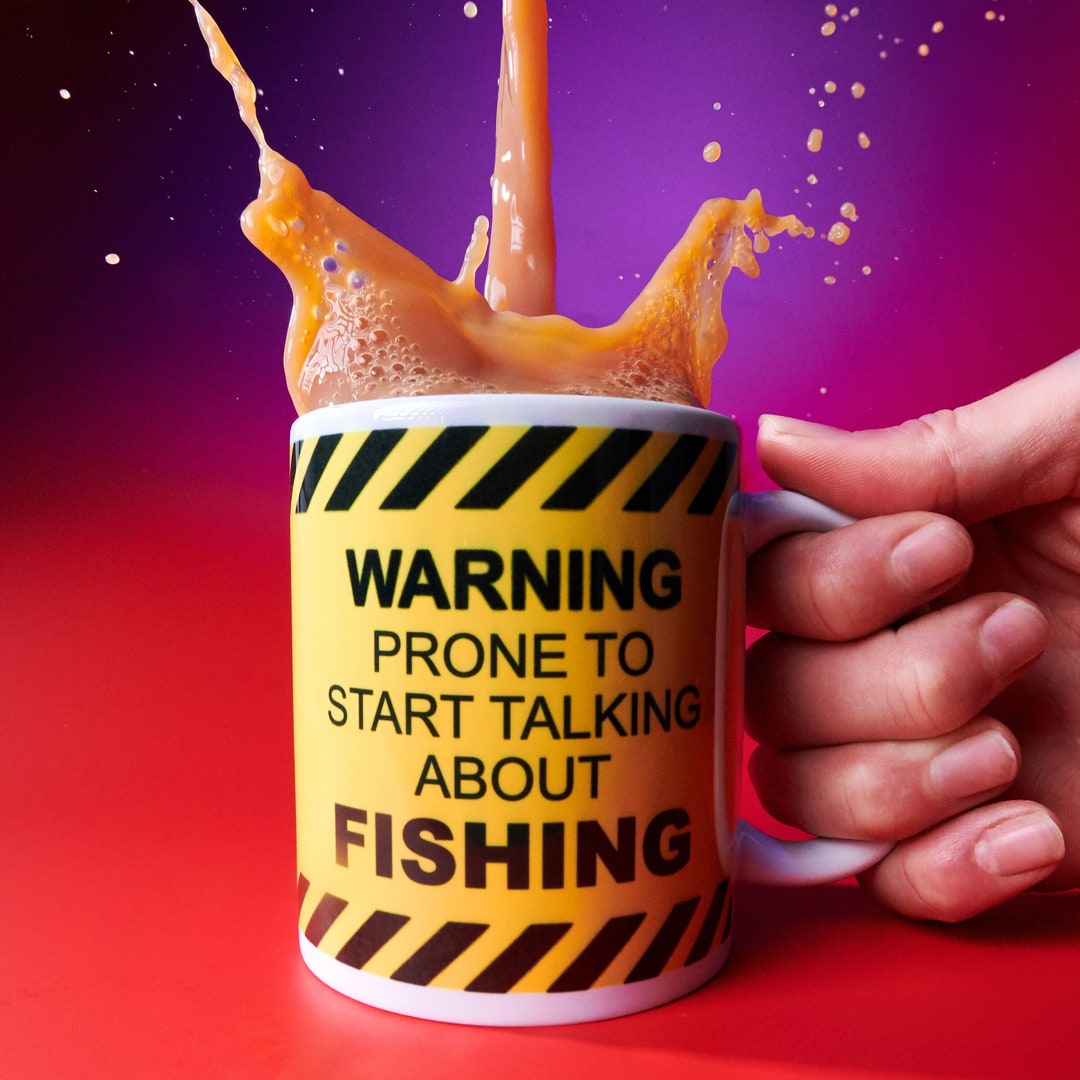Custom Fishing Mug | 'warning Prone to Start Talking About Fishing ...
