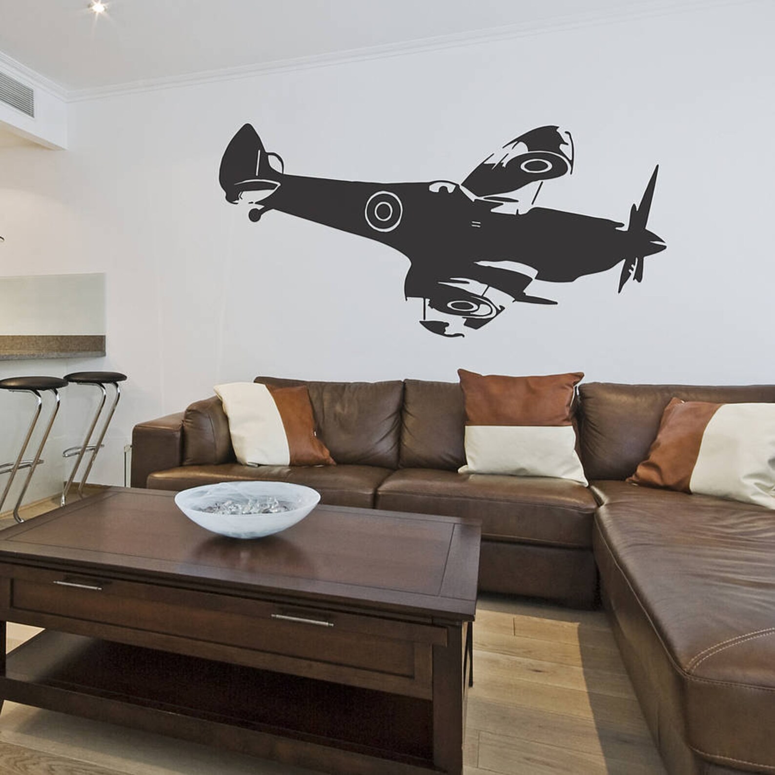 WWII Spitfire Plane Vinyl Wall Sticker Decal - Etsy