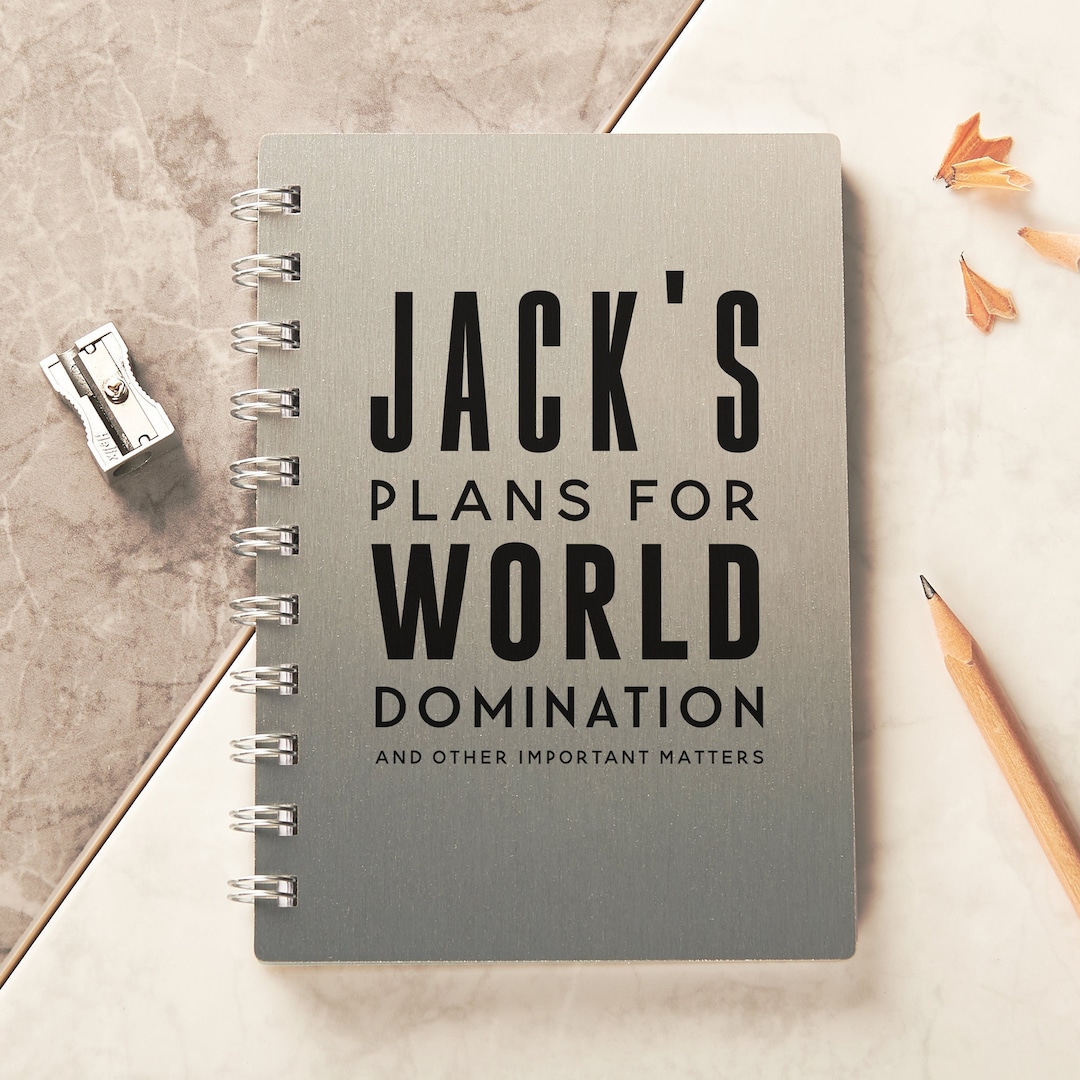 Personalised Metal World Domination Pocket Notebook - Etsy