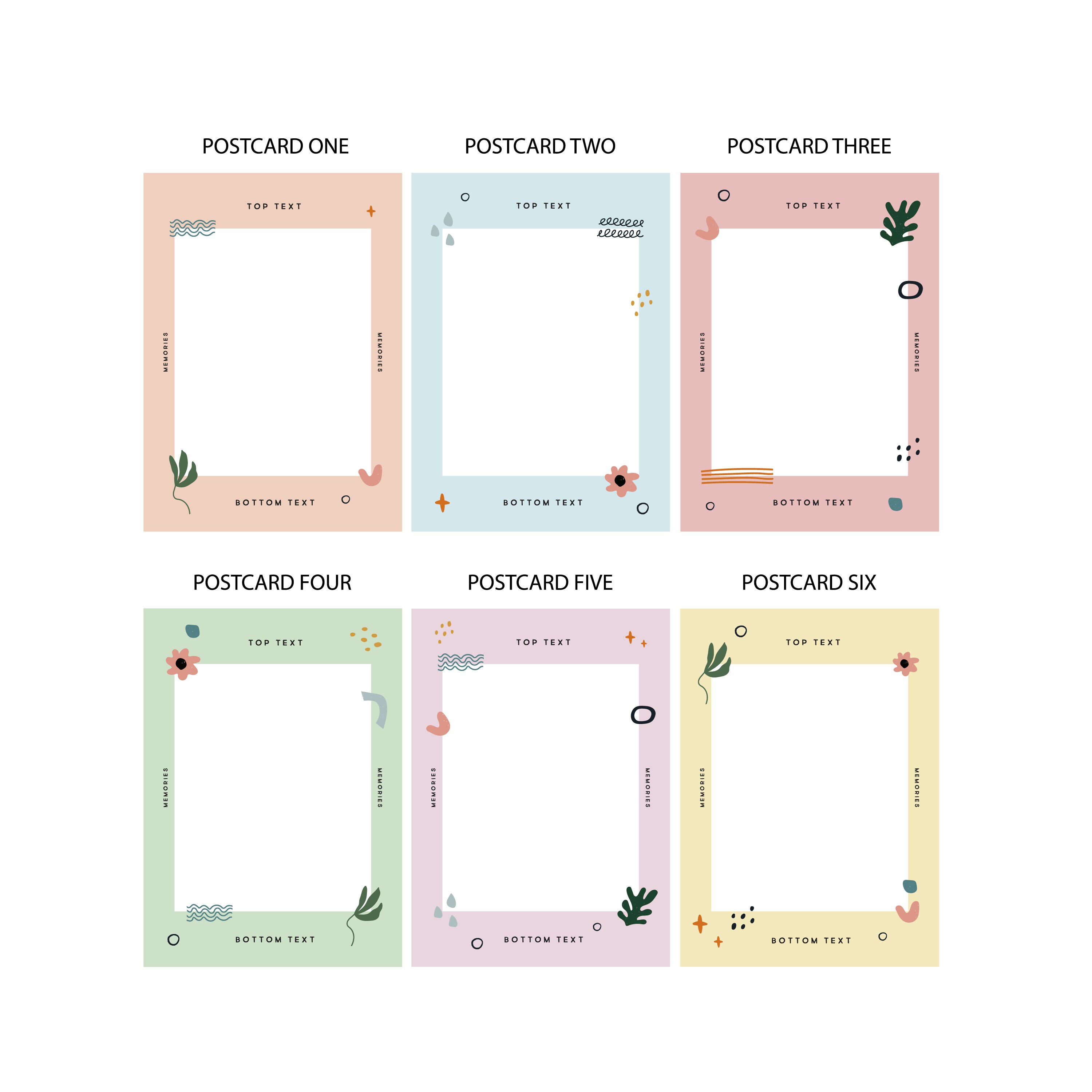 Personalised Set of Pastel Photo Postcards - Etsy