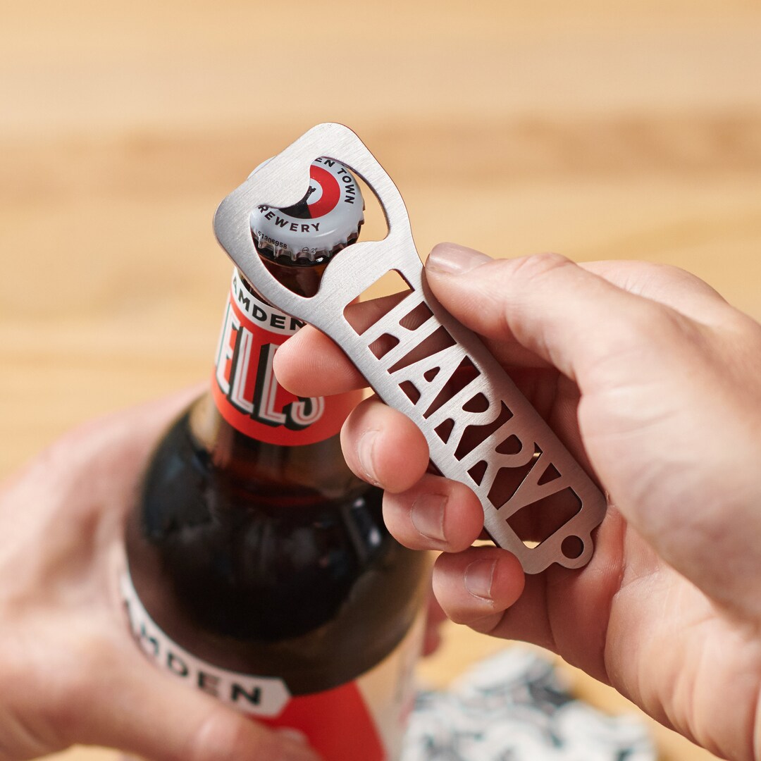 Personalised Solid Steel Bottle Opener - Etsy