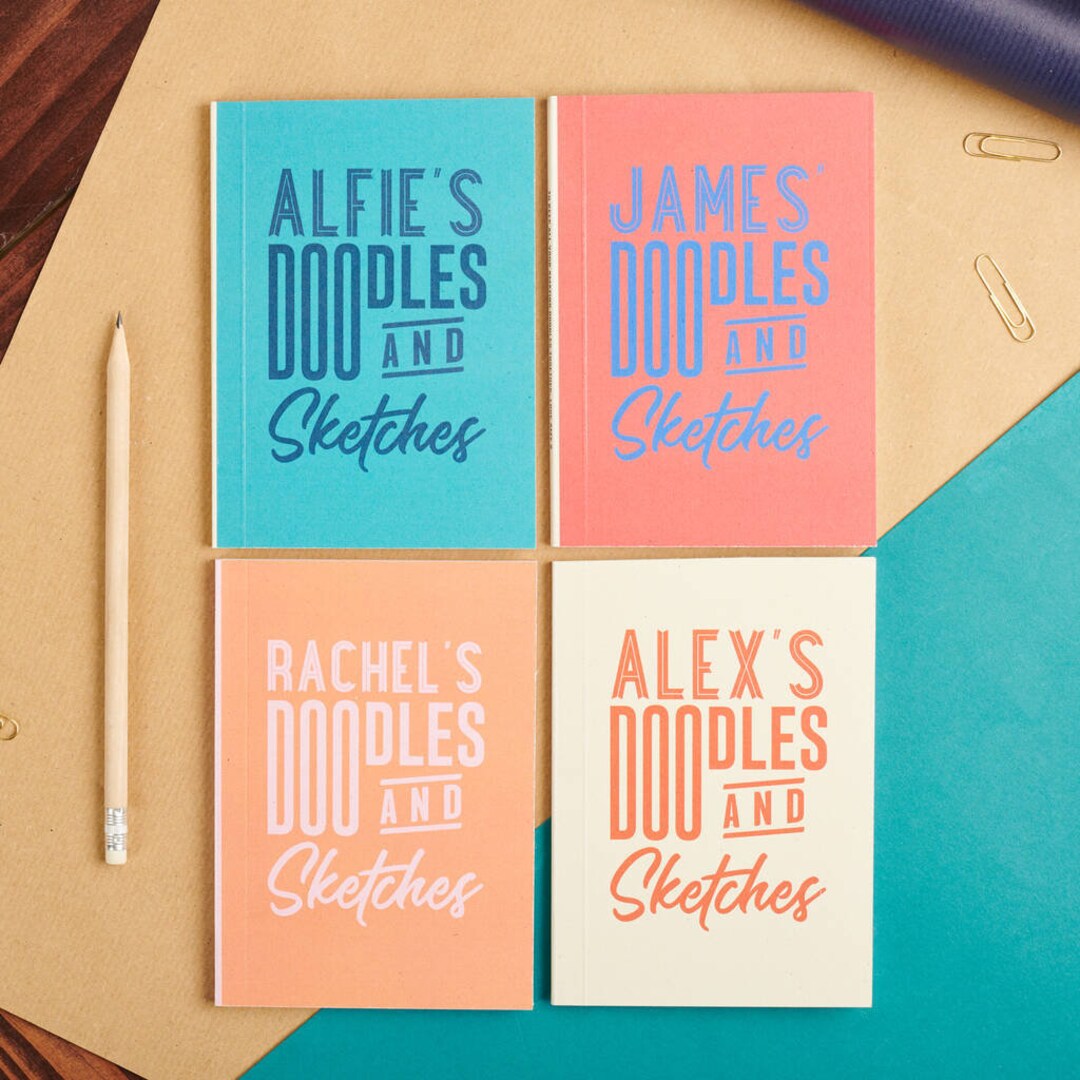 Personalised Pocket Doodles and Sketches Notebook - Etsy