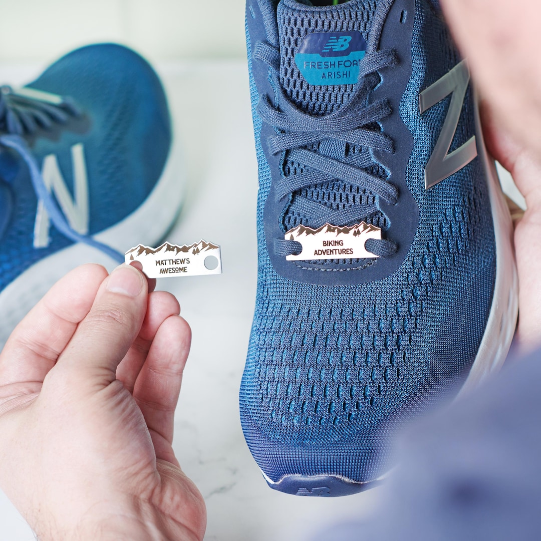 Personalised Mountain Biking Metal Shoe Tags - Custom Bike Gift ...