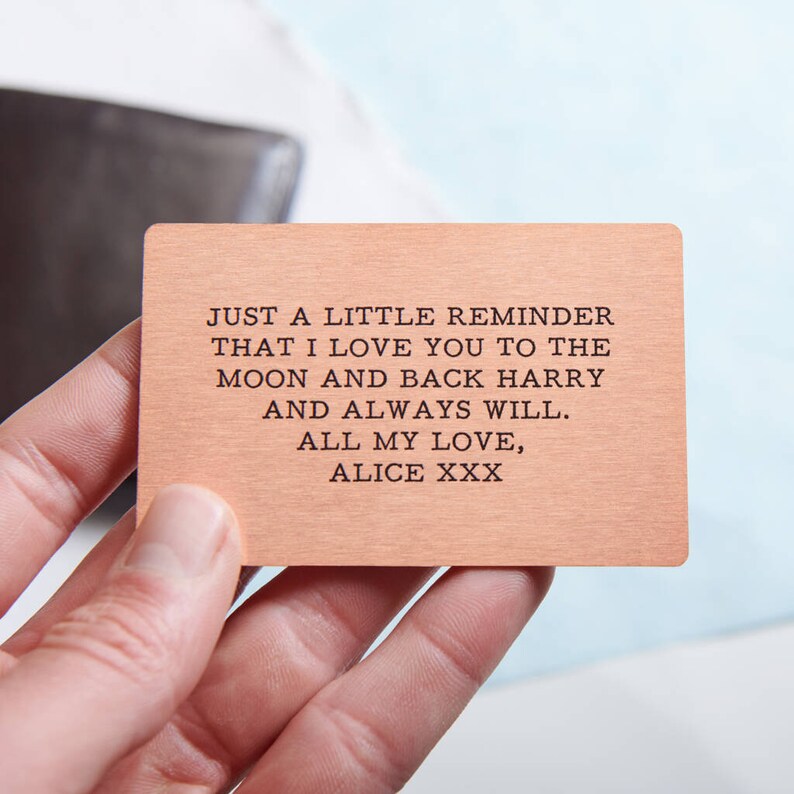 Personalised Copper Special Location Map Wallet Card - Etsy