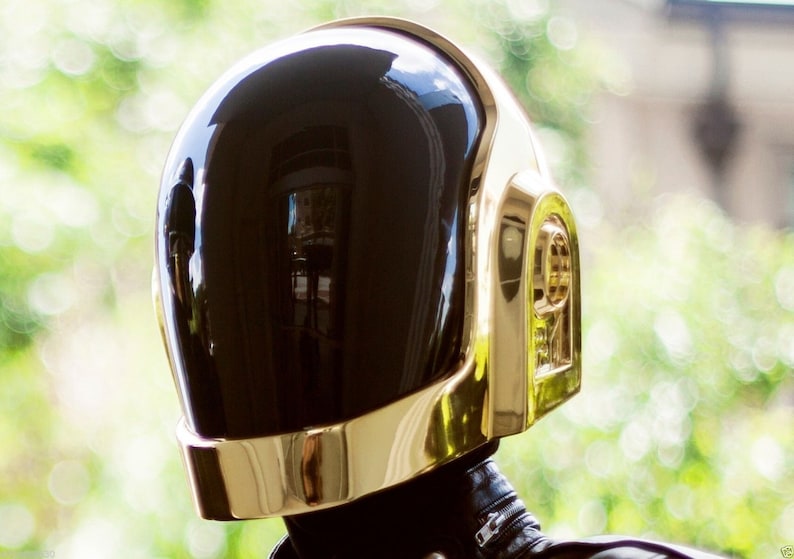 Daft Punk Helmet Guymanuel 24k Gold Chrome Etsy