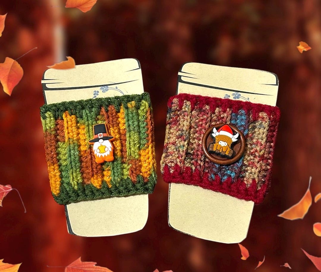 Holiday Coffee Cup Sweater for Hot or Cold Drink, Cup Sleeve, Cup Cozy ...