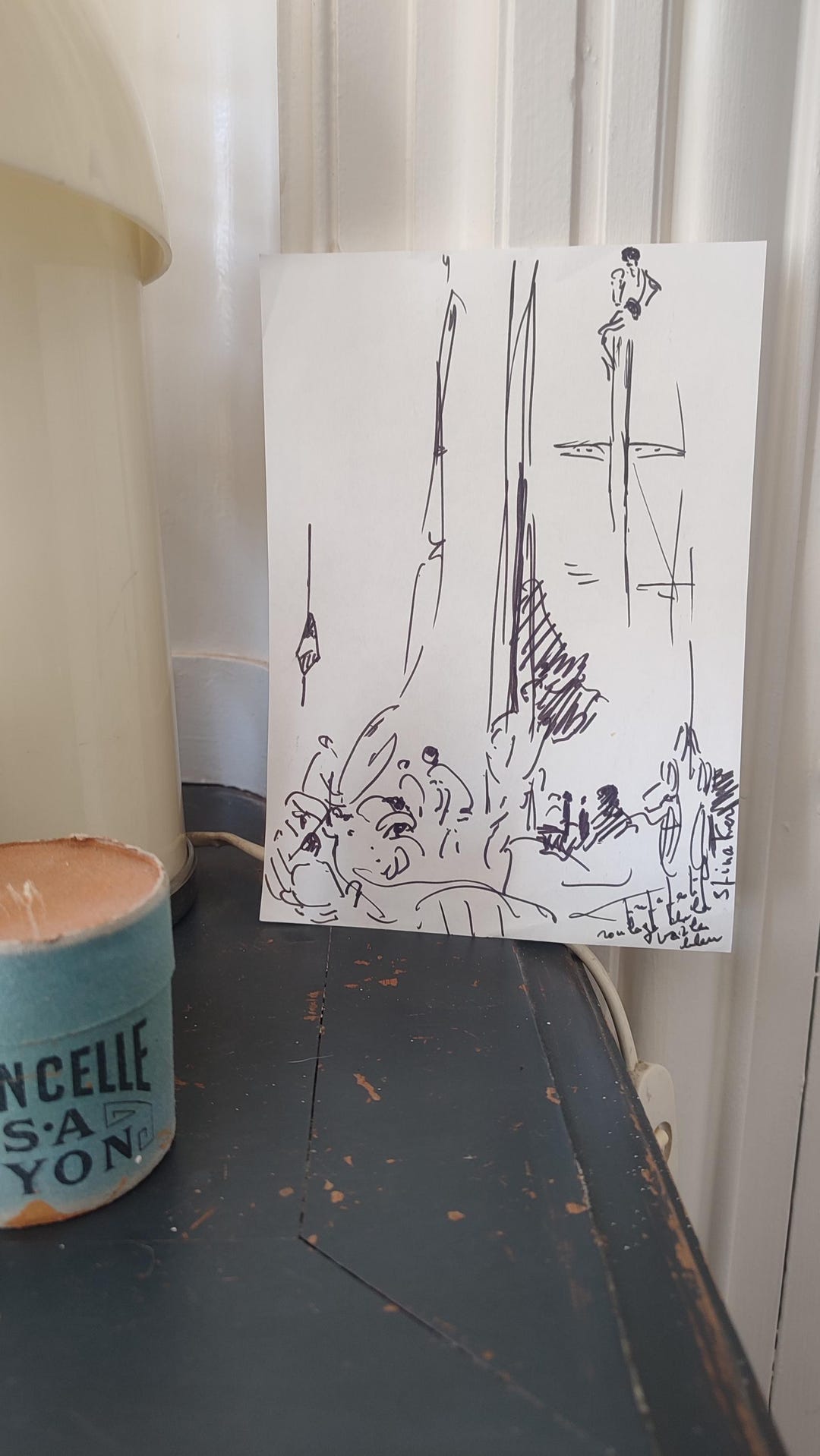 Dessin Au Feutre De Pierre Pruvost Marin De Dos - Etsy