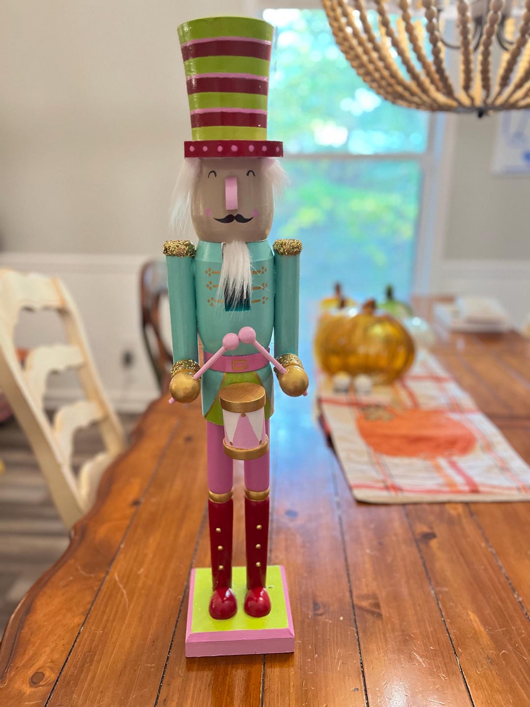 BIG Hand Painted. Happy, Cheery Christmas Nutcracker. Drummer. 24 ...