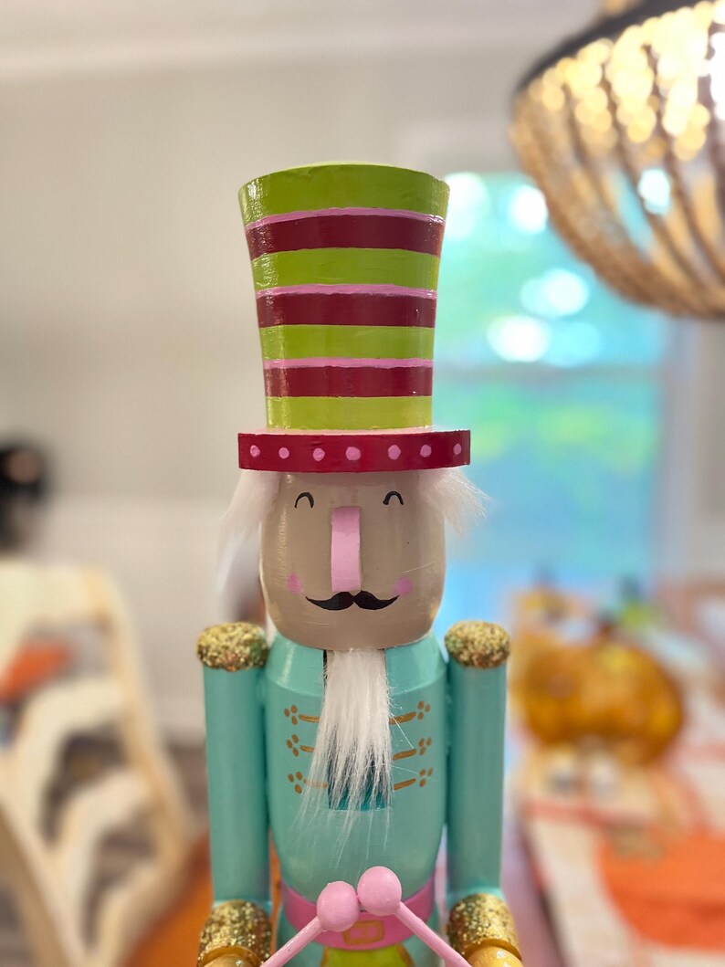 BIG Hand Painted. Happy, Cheery Christmas Nutcracker. Drummer. 24 ...