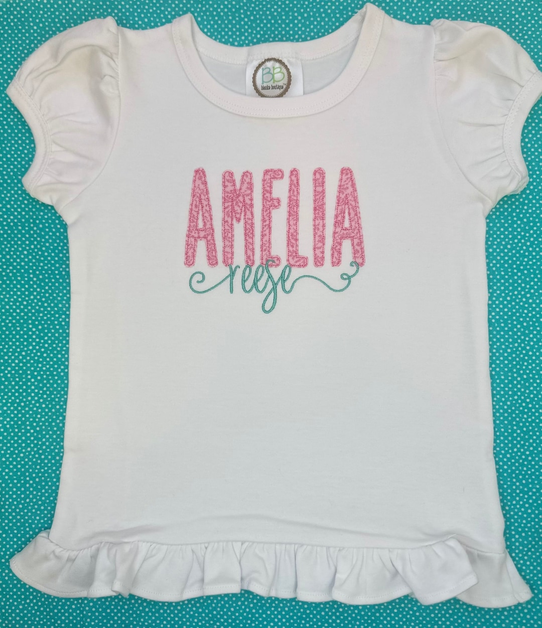 Girls Monogrammed Shirt / Girls Personalized Shirt / Girls Floral Shirt ...
