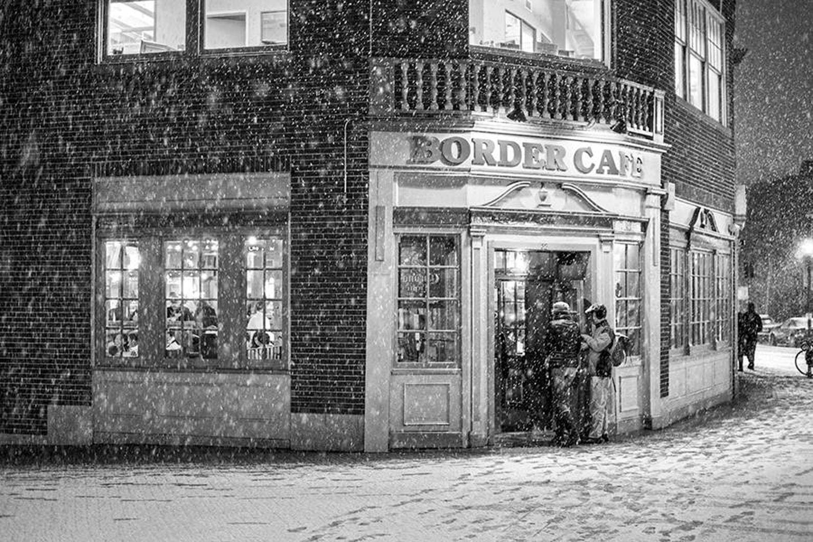 The Border Cafe in Harvard Square During a Snowstorm Border - Etsy