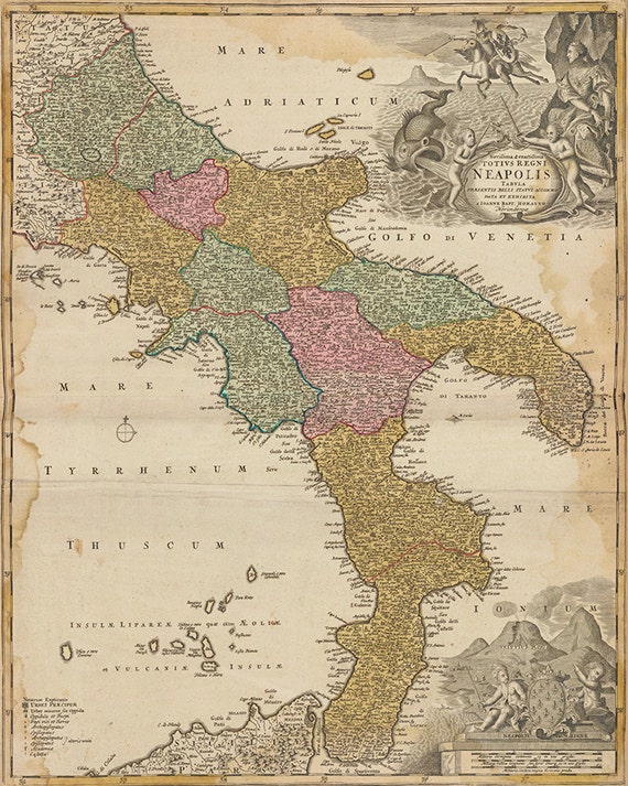 1700s Map of Italy Italy Map Italian Mapmap of Italy - Etsy Finland