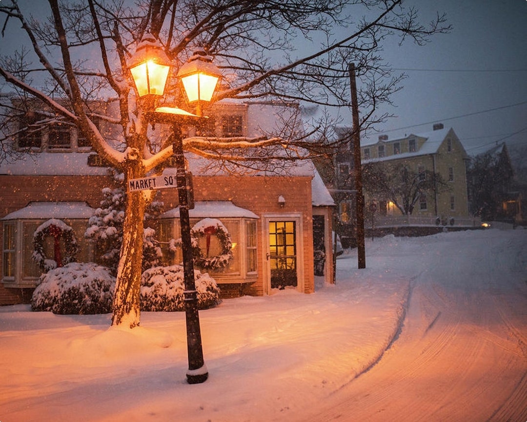 Beautiful Old Town Marblehead in Winter, Marblehead MA, Snow, Storm ...
